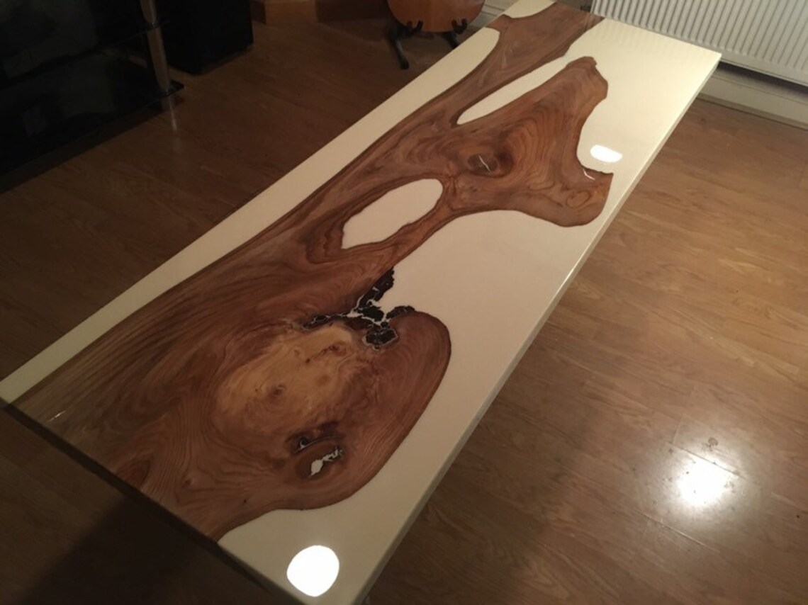 NEW Epoxy Elm River Table Stunning Live Edge Elm Slab - Etsy