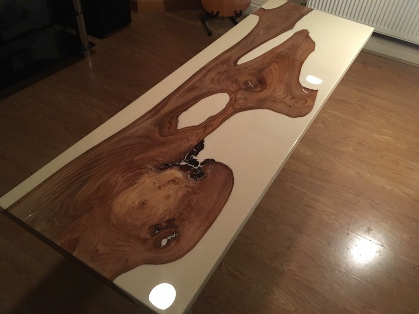 NEW Epoxy Elm River Table Stunning Live Edge Elm Slab - Etsy