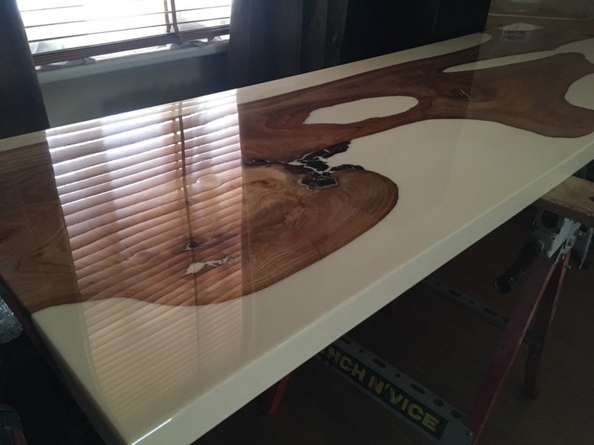 NEW Epoxy Elm River Table Stunning Live Edge Elm Slab - Etsy
