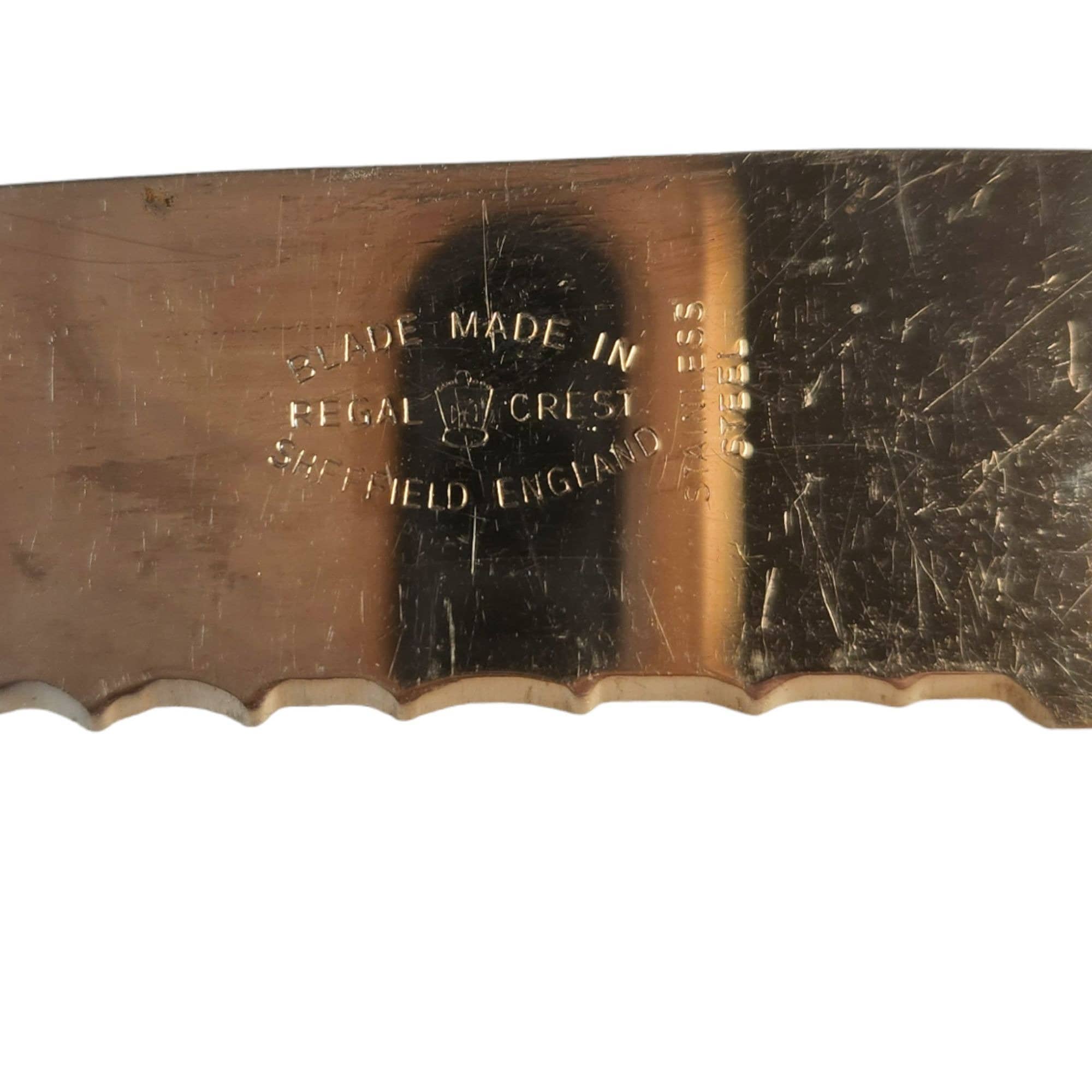 Bakelite Stag Horn Antler Handle Serrated Carving Knife 1960s Regal ...