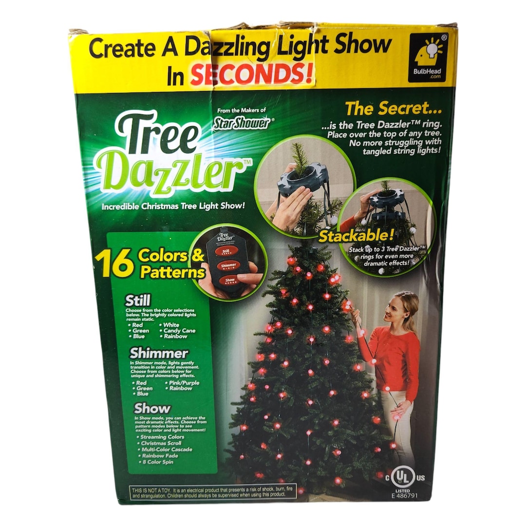 Vintage Star Shower Tree Dazzler LED Light Show by Bulbhead 16 Colors ...