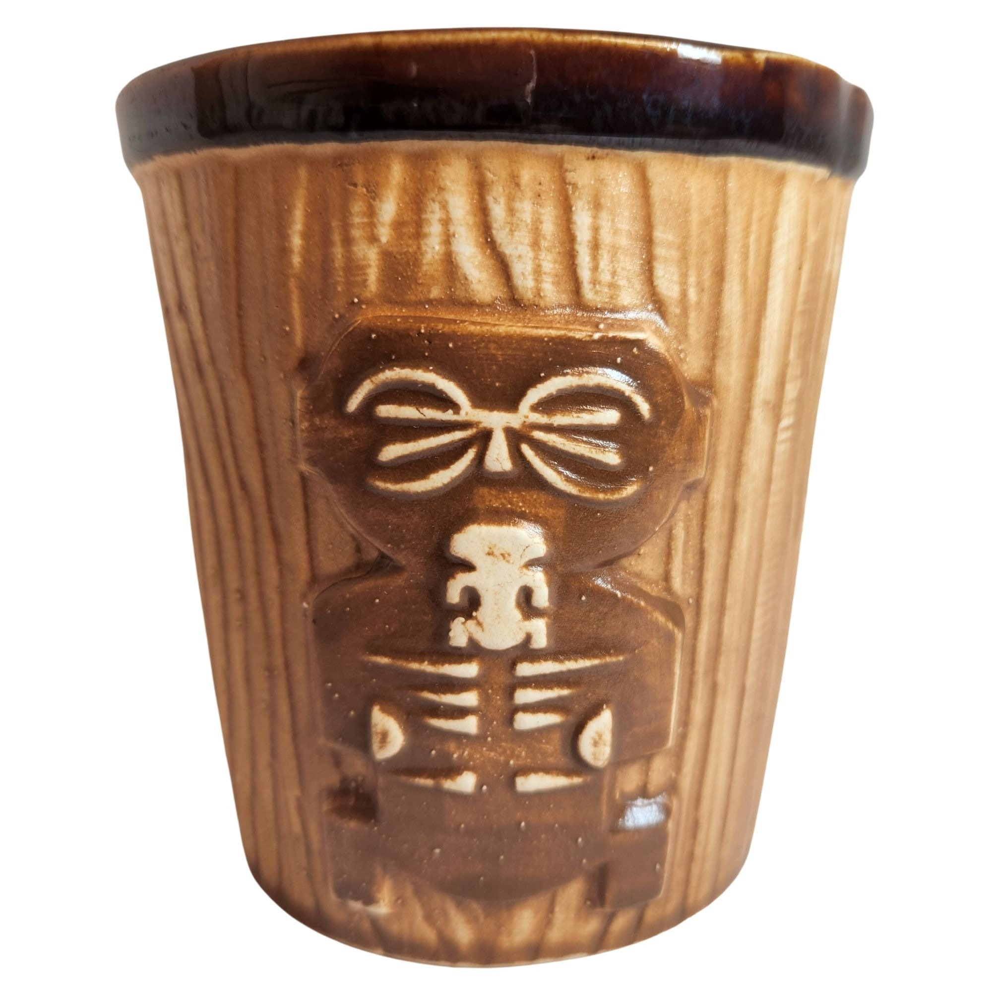 Vintage Harvey's Lake Tahoe Tiki Bucket Mug OMC Otagiri Japan Label 3D ...