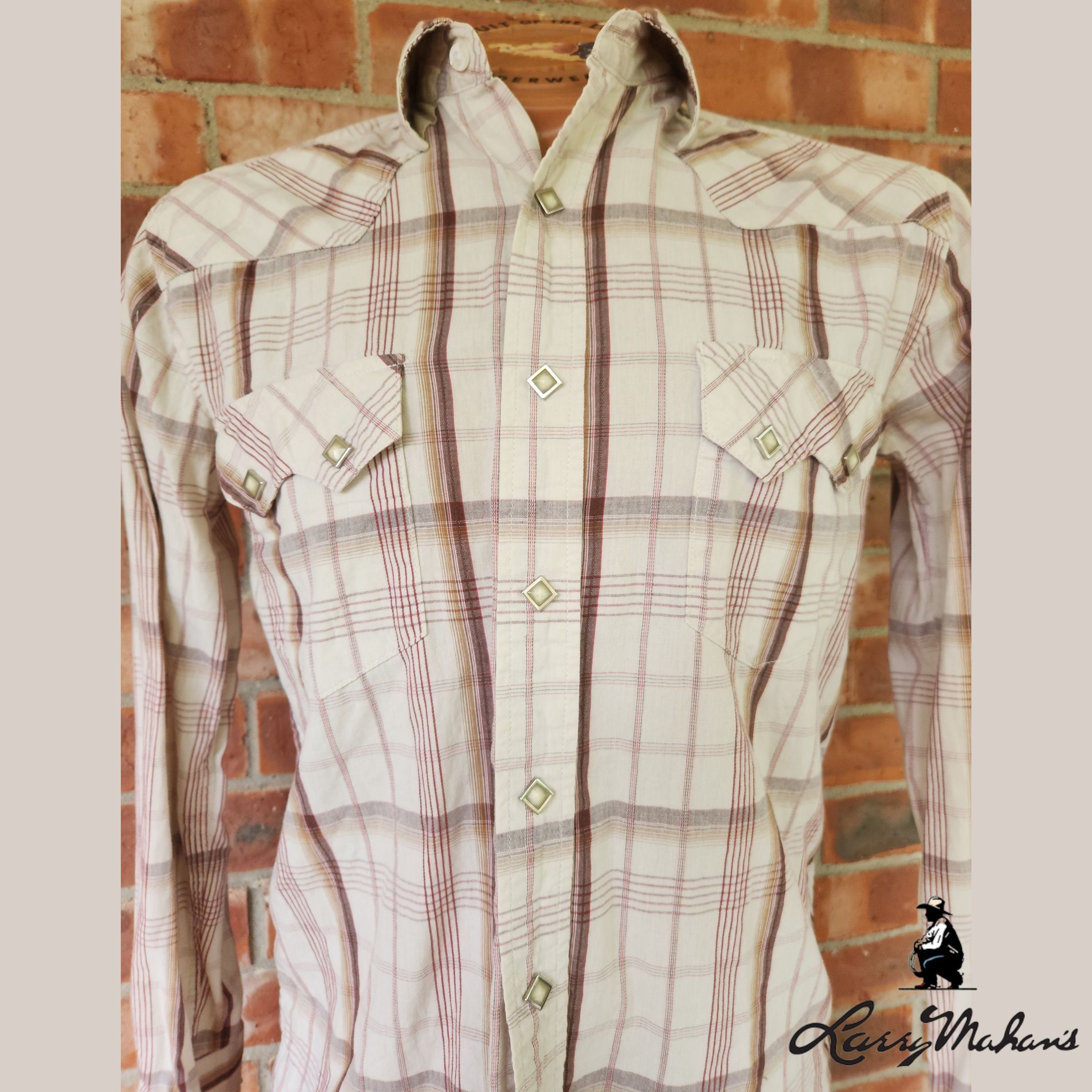 Larry Mahan Cowboy Collection Vintage Western Shirt Pearl Snap Western ...