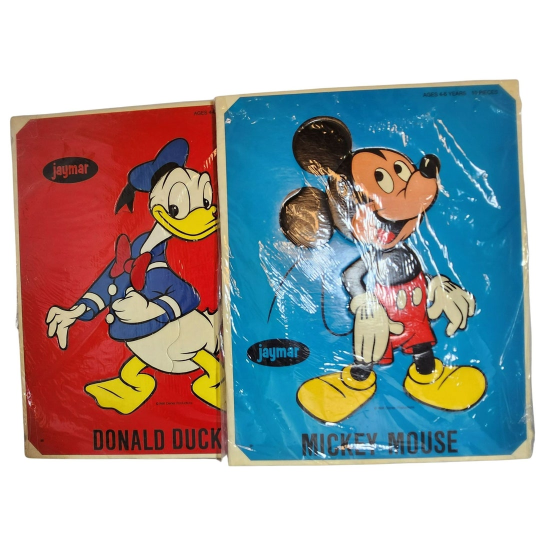 Vintage 1960s Jaymar Puzzles Mickey Mouse & Donald Duck Children's ...