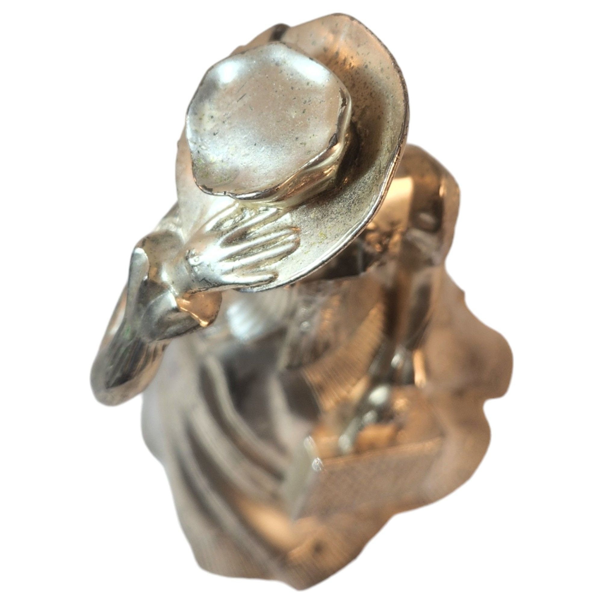 1980s Avon Mrs. Albee Statue Trophy Silvertone Statue 7" W/o Wood Base ...