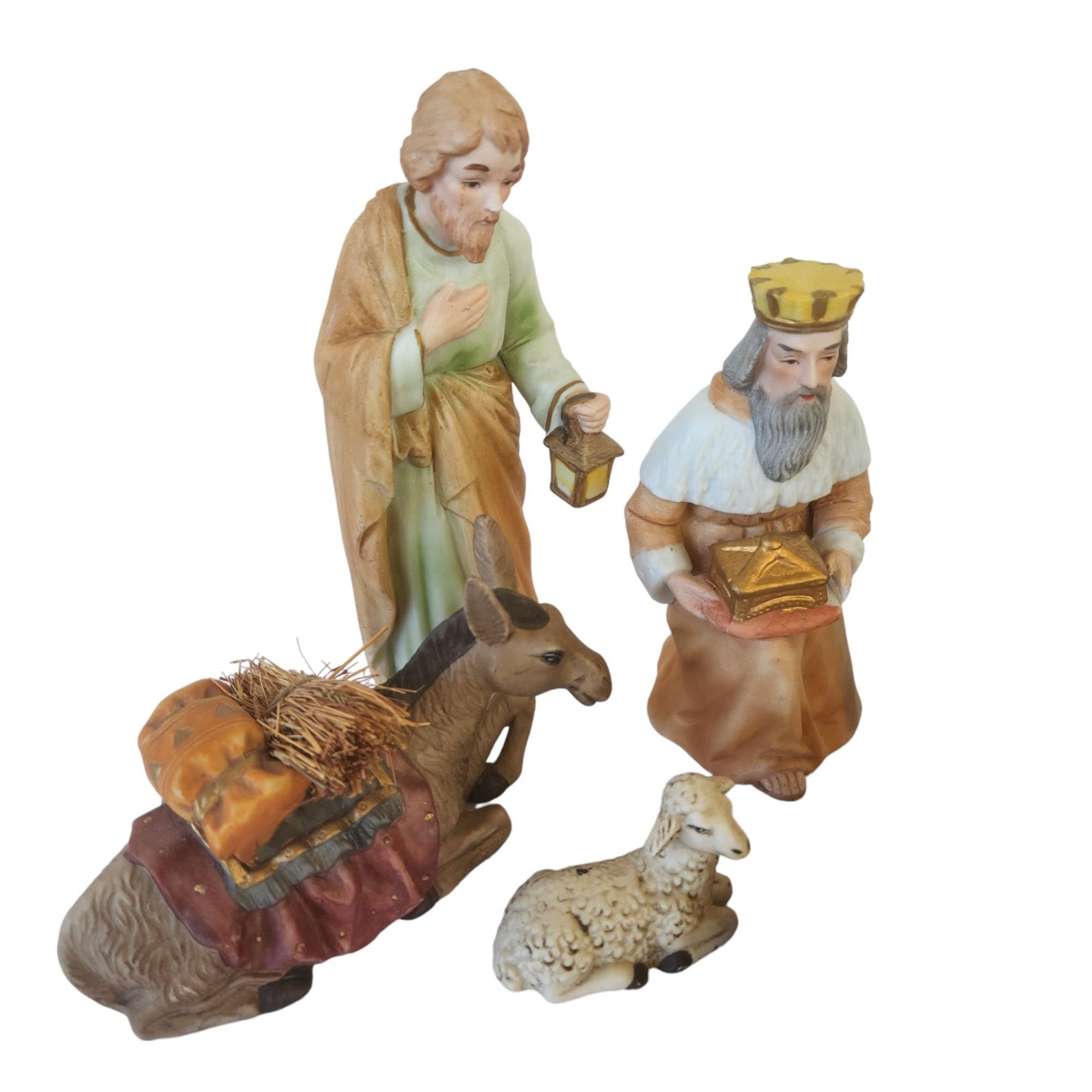 Homco 5603 Christmas Nativity Set Home Interiors 8 Piece Bisque ...