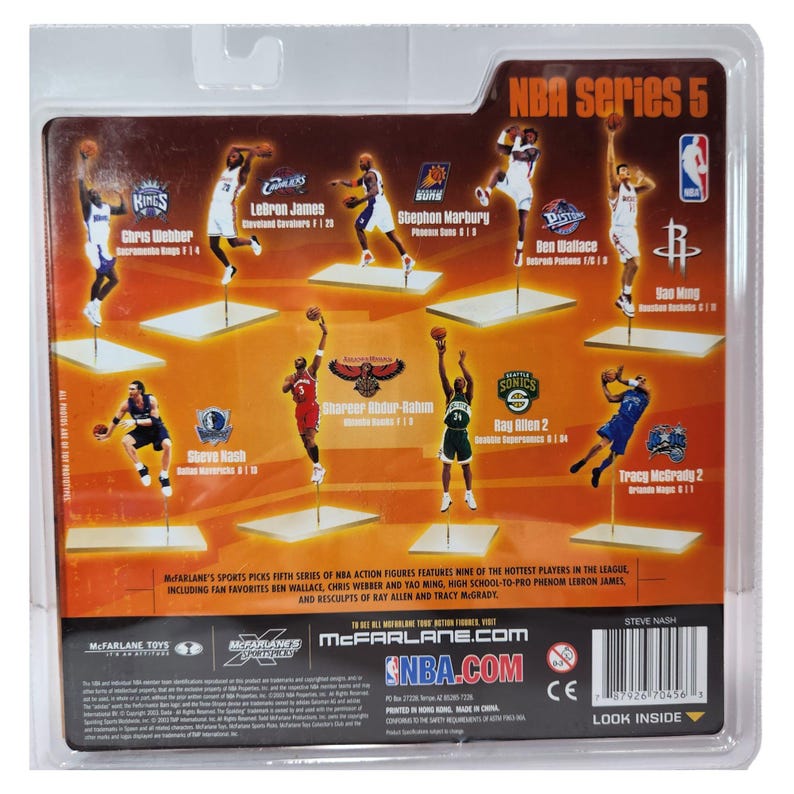 Mcfarlane STEVE NASH NBA Dallas Mavericks White Jersey Action Figure ...