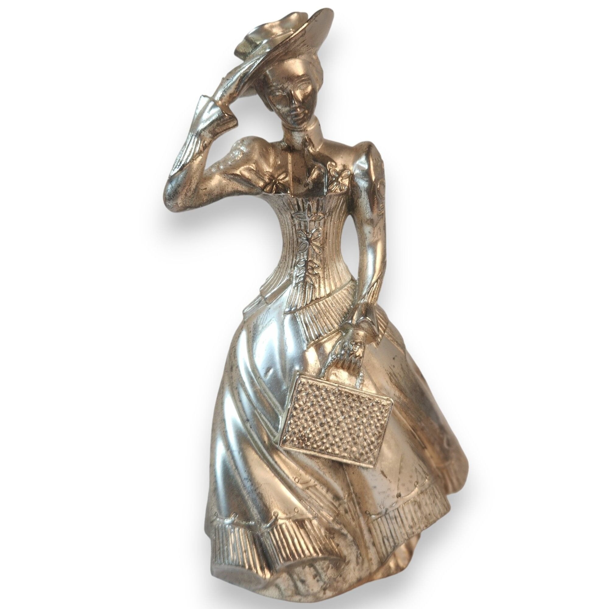 1980s Avon Mrs. Albee Statue Trophy Silvertone Statue 7" W/o Wood Base ...