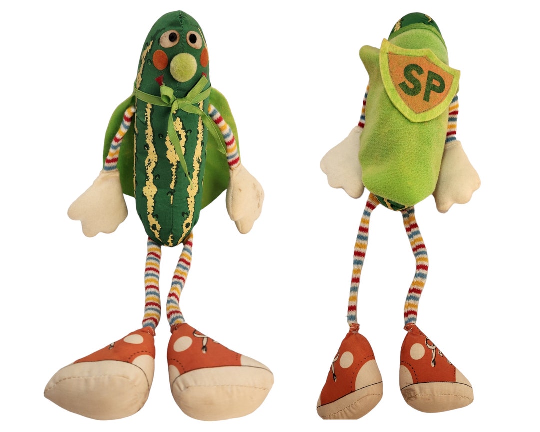 Vintage Amtoy Super Pickle Plush Stuffed Toy American Greetings 12 ...