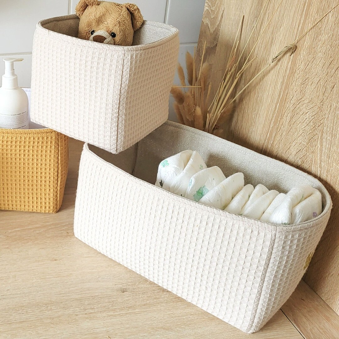 Panier à Couches Et Panier à Langer, Chambre Bébé, Panier Nid D'abeille ...