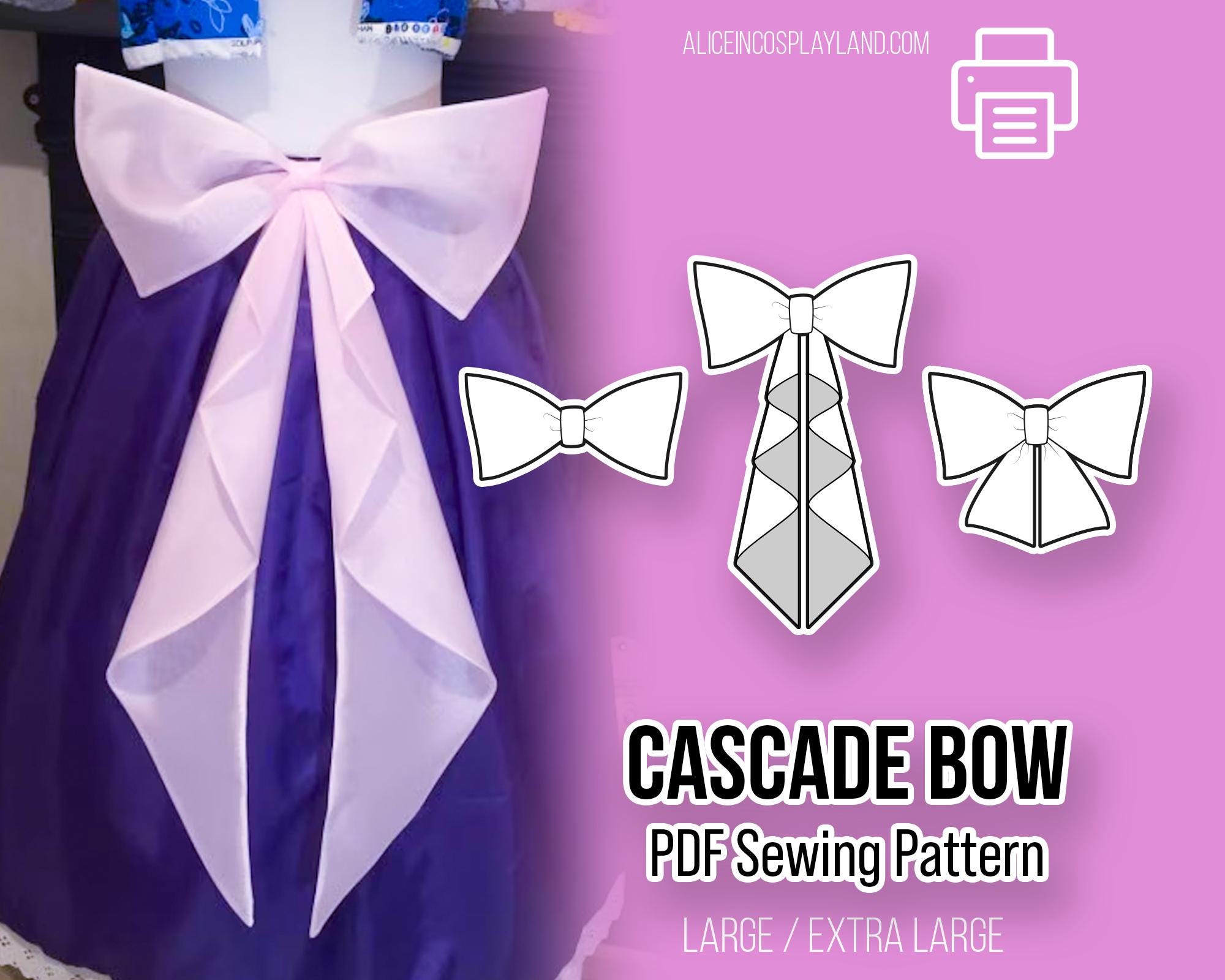 Bow Bundle. Simple Bow, Cascade Bow and Standard Bow Sewing Patterns ...