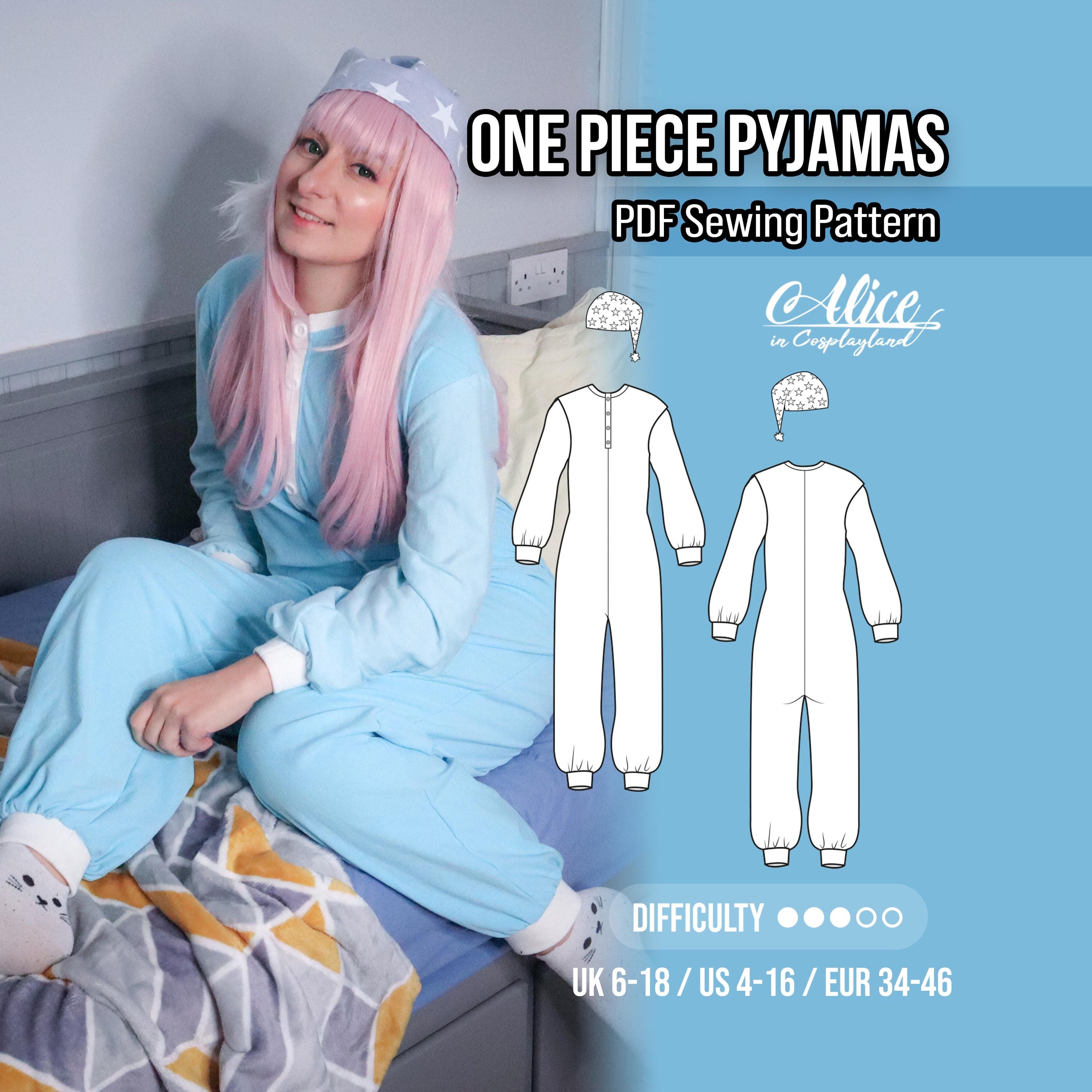 One Piece Pyjamas Cosplay Sewing Pattern - Etsy