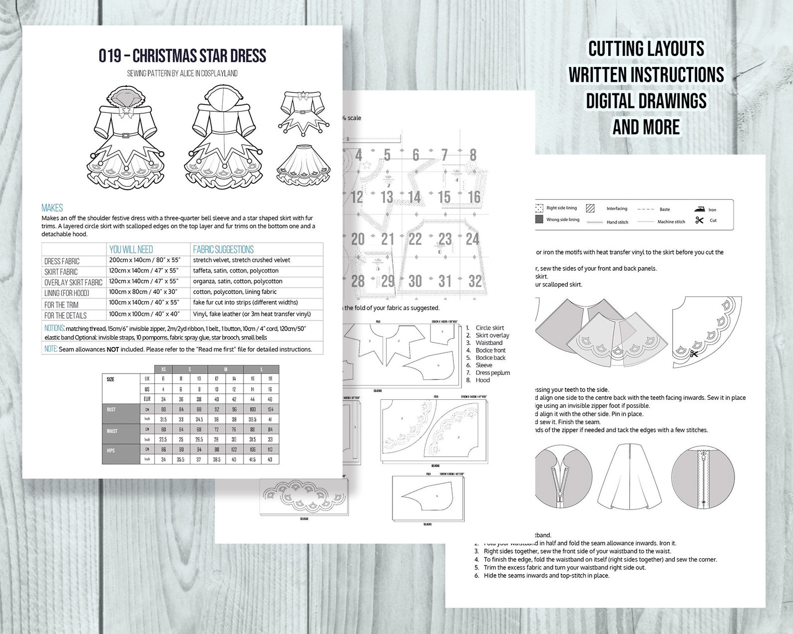 Christmas Star Dress Sewing Pattern - Etsy