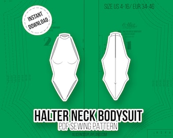 Jalie Jade High Neck Halter Leotards Sewing Pattern 3910 Misses' XS-2XL ...
