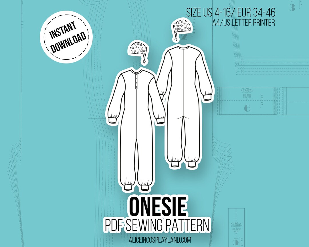 One Piece Pyjamas Cosplay Sewing Pattern - Etsy
