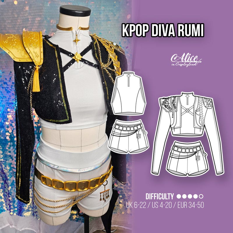 Kpop demon hunters costume rumi costumes - Etsy México