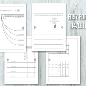 Burlesque Bustle Skirt Sewing Pattern - DIY Tiered Skirt for Dancing or ...