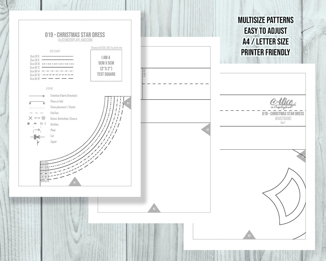 Christmas Star Dress Sewing Pattern - Etsy