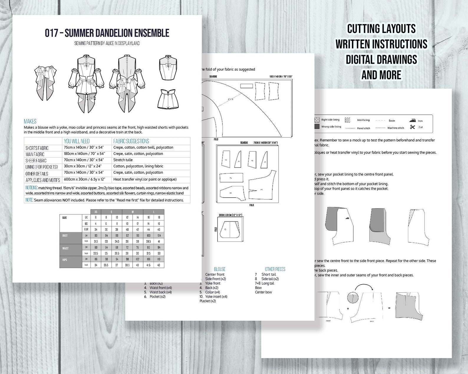 Summer Dandelion Cosplay Sewing Pattern Ensemble - Etsy
