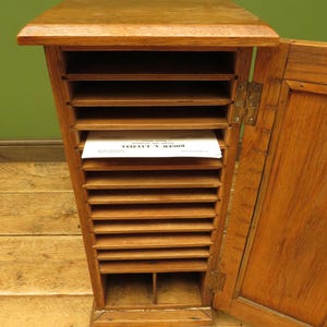 Small Antique Oak Filing Cabinet - Etsy UK