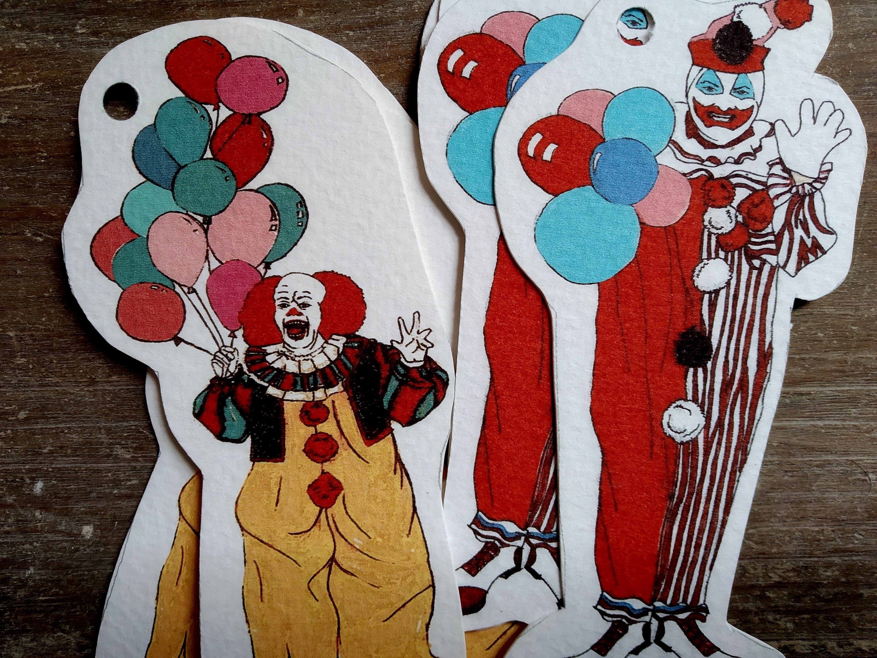 Horror Clowns Pogo and Pennywise Gift Tags - Etsy