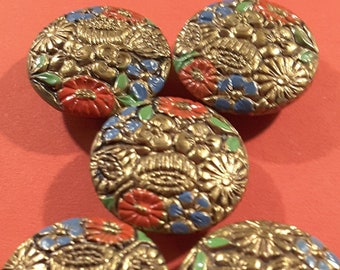 Hand painted buttons | Etsy