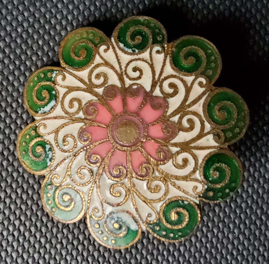 Vintage Large Late 1800's Paris Enamel Button. - Etsy