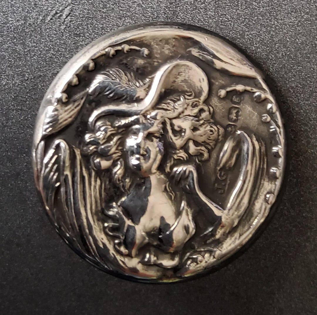 Vintage Late 1800's Silver Button (joseph Gloster) - Late 1800's. - Etsy