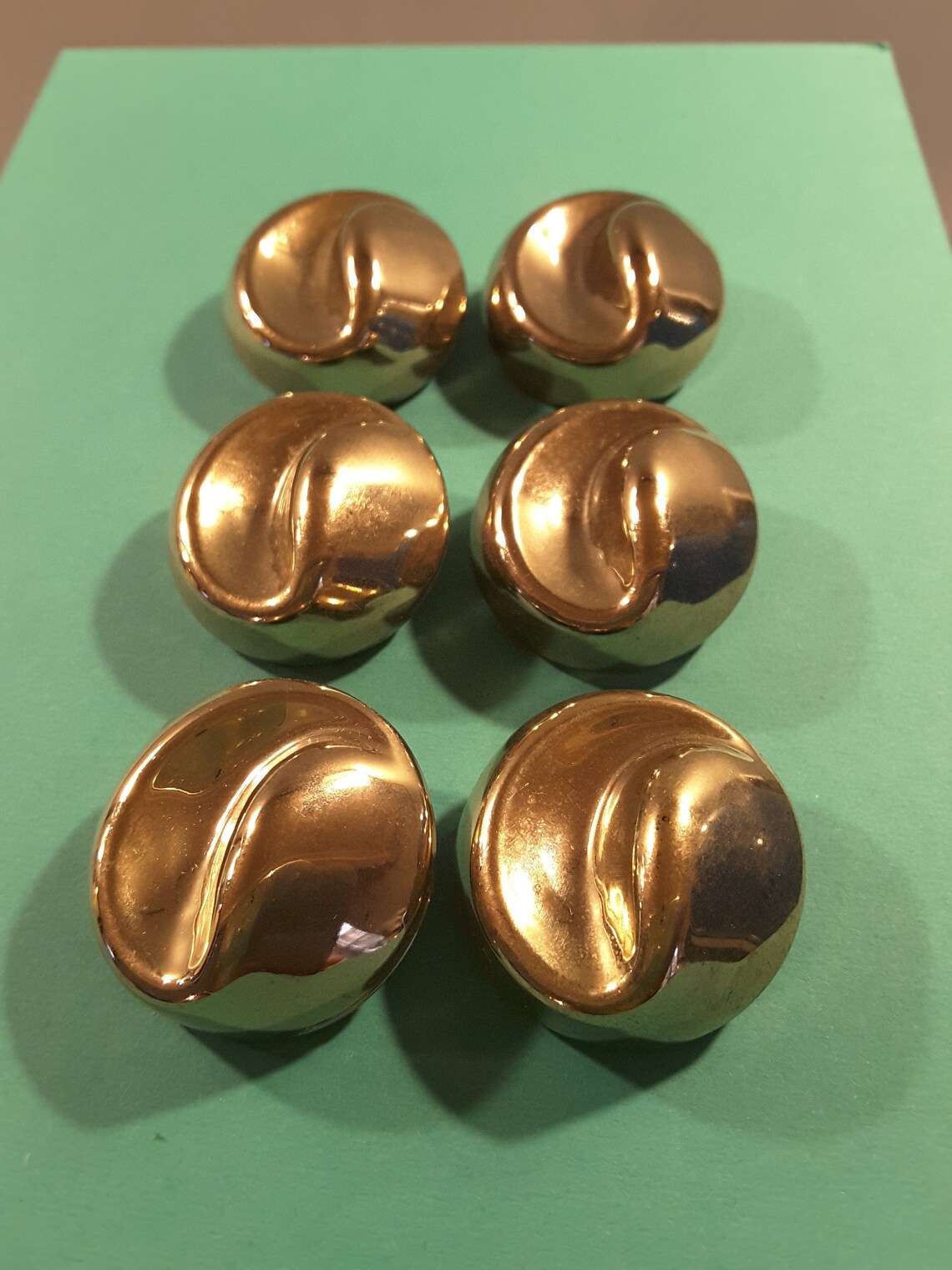 Vintage Set of Six 1930's Large Glass Buttons. - Etsy