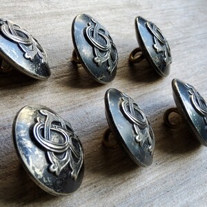 Vintage Set of Six Large Livery Buttons. - Etsy