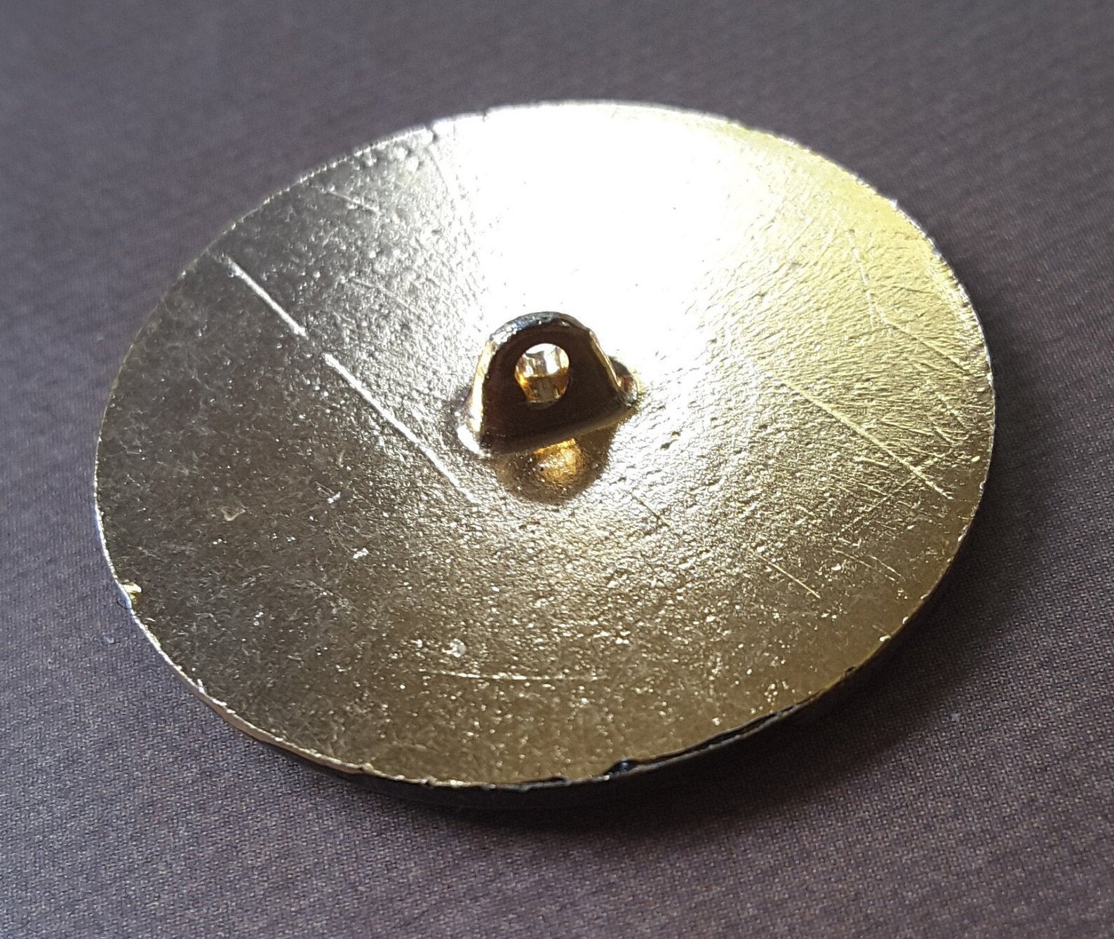 Vintage Large Metal Button of Egyptian Figure Playing Harp. | Etsy