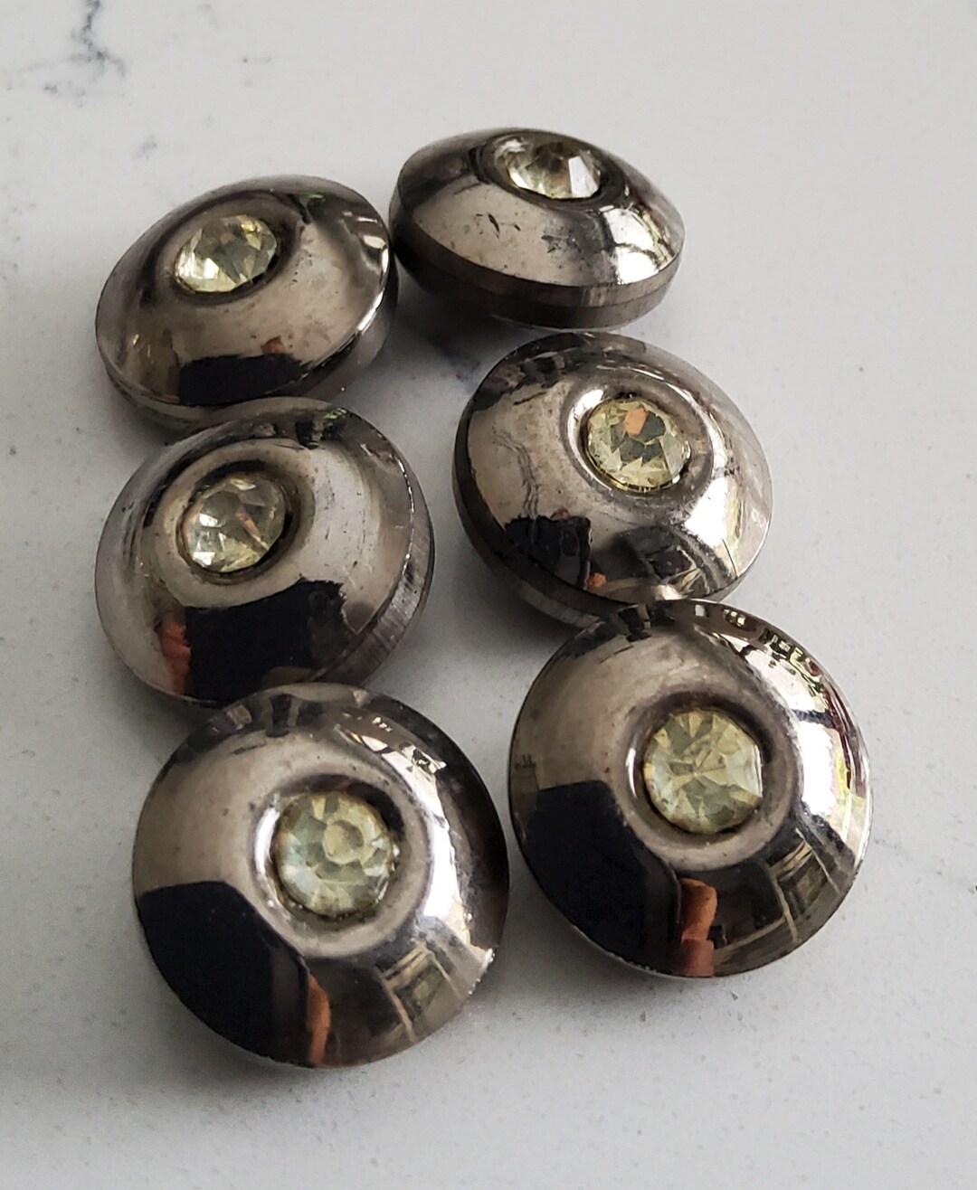 Vintage Set of Six English Glass 1920's Buttons. - Etsy