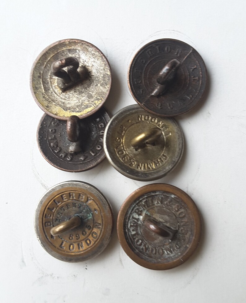 Vintage six assorted 1900's livery buttons. | Etsy