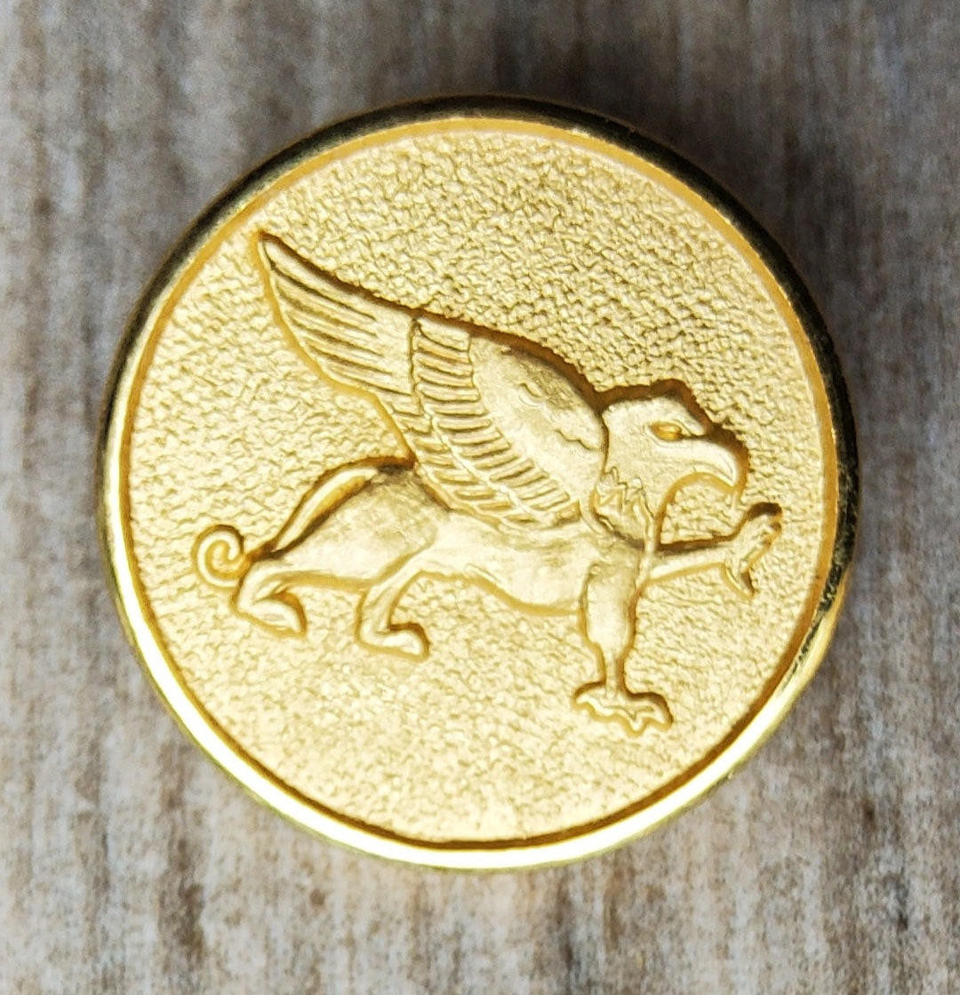 Vintage Brass Griffin Uniform Button. - Etsy