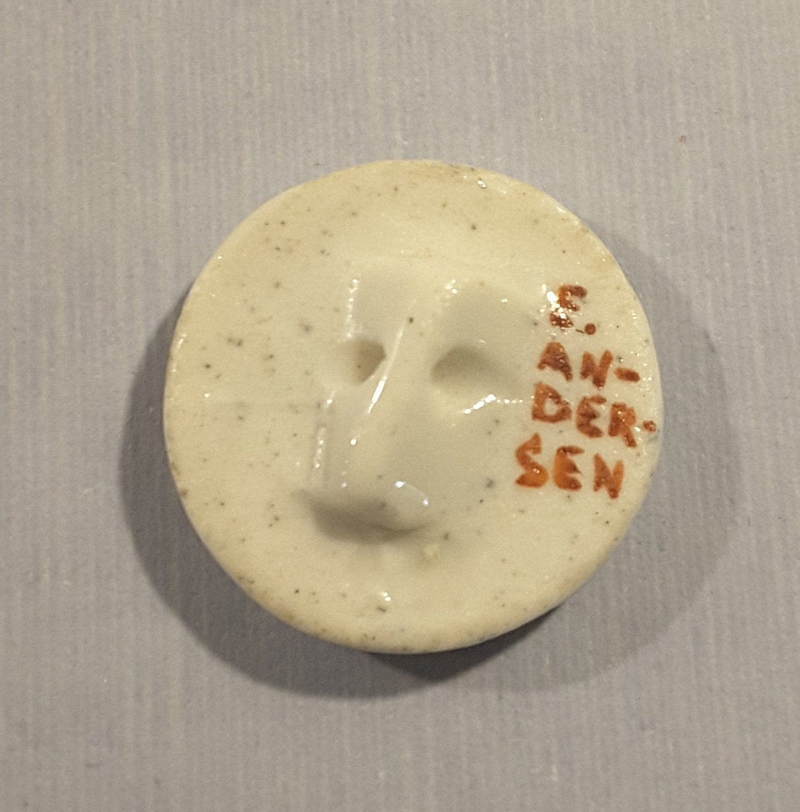 Vintage Hand Painted Signed Porcelain Button. - Etsy