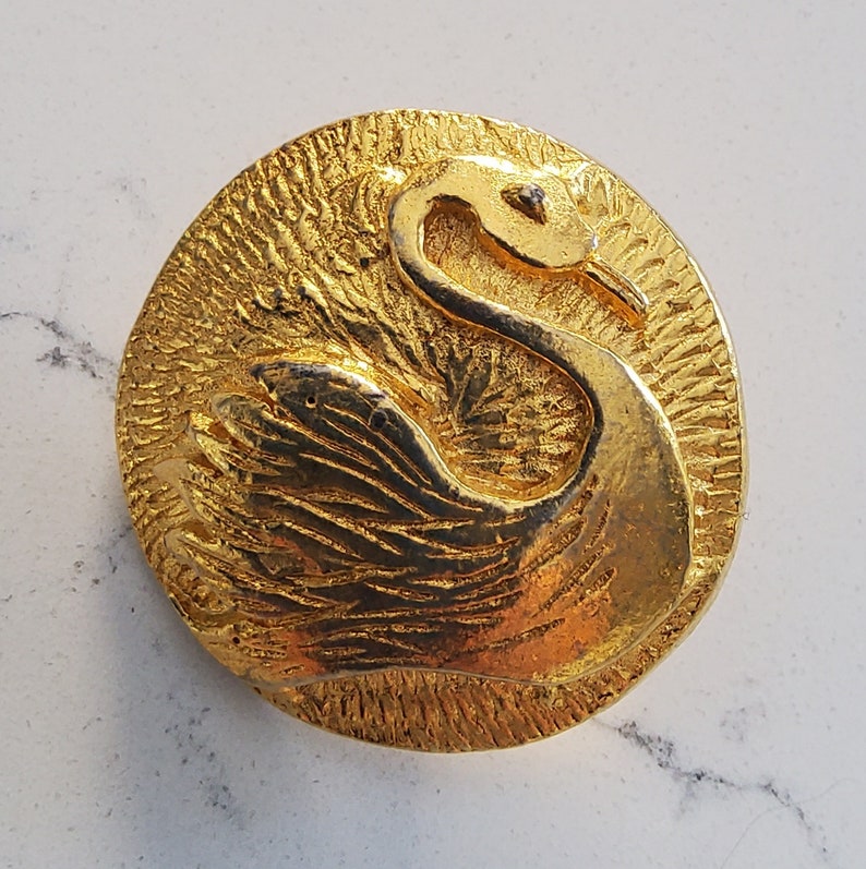 Vintage Large 1950's Designer Swan Coat Button. - Etsy