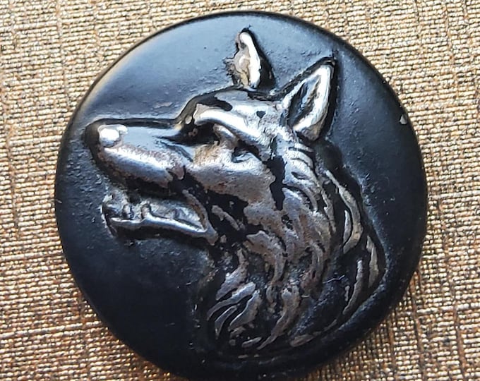 Sporting Button of Wolf's Head, Early 1900's. - Etsy