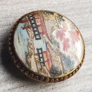 Vintage Large Japanese Satsuma Porcelain Button. - Etsy