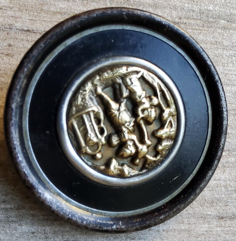 Vintage 19th Century Metal Picture Button. - Etsy