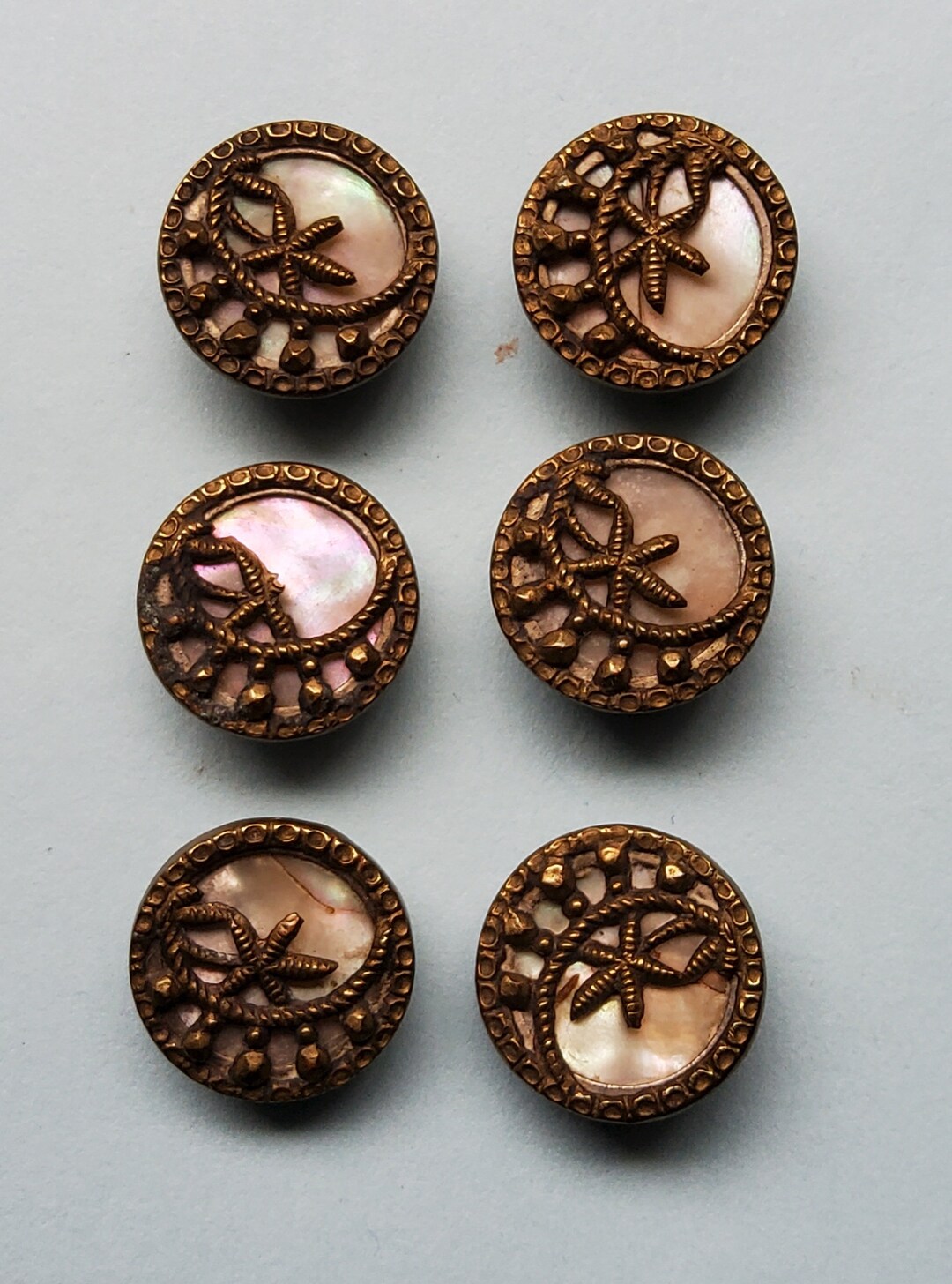 Vintage 1900's Set of Six Glove/shoe Buttons. - Etsy