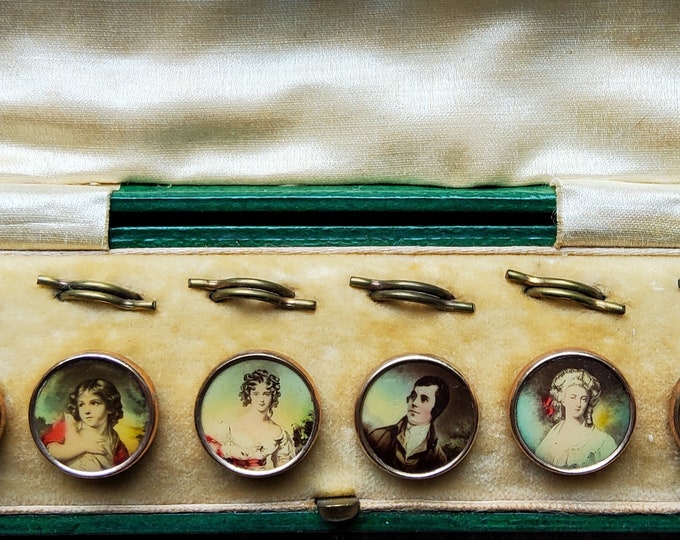 Edwardian Portrait Waistcoat Buttons - Set of 6 - Early 1900s - Etsy