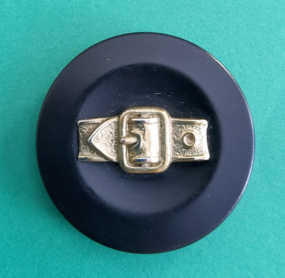 Large Vintage Belt and Buckle Button. - Etsy