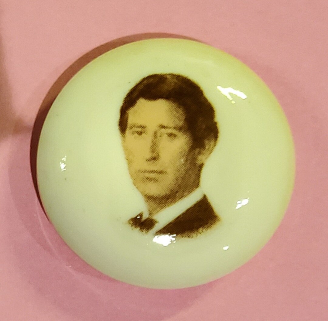 Vintage Prince of Wales ( King Charles III) Large Casein Button. - Etsy