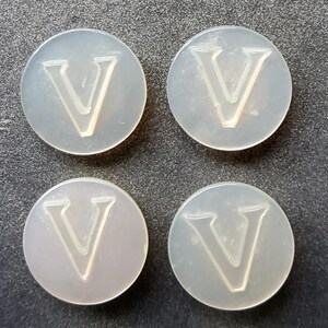 Vintage Set of Six 1900's Engraved 'V' Mother of Pearl Button. - Etsy