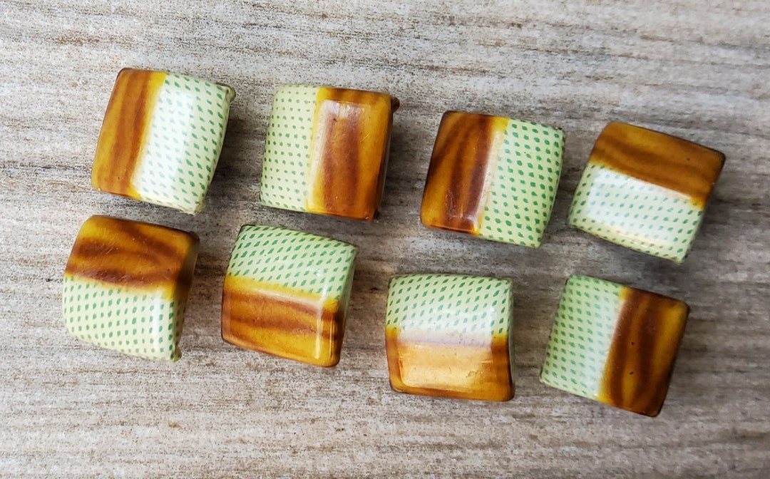 Vintage Set of Eight 1920's Small Square Celluloid Buttons. - Etsy