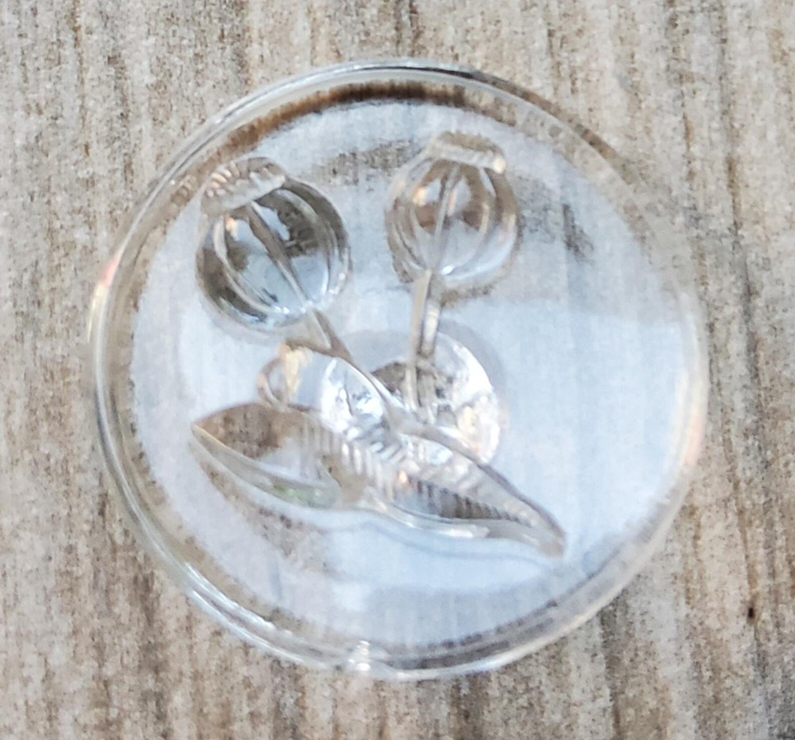 Vintage Large Clear Poppy Glass Button. - Etsy