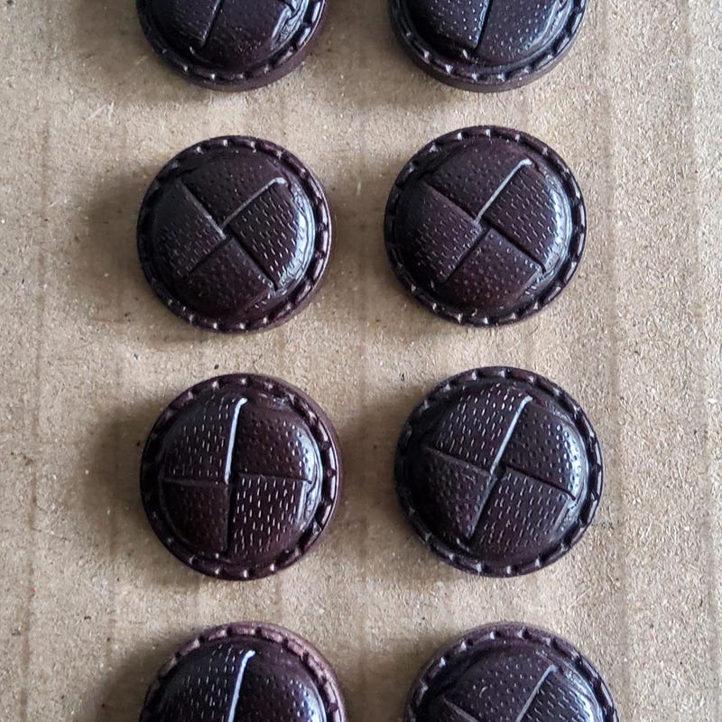 Faux Leather Buttons - Etsy