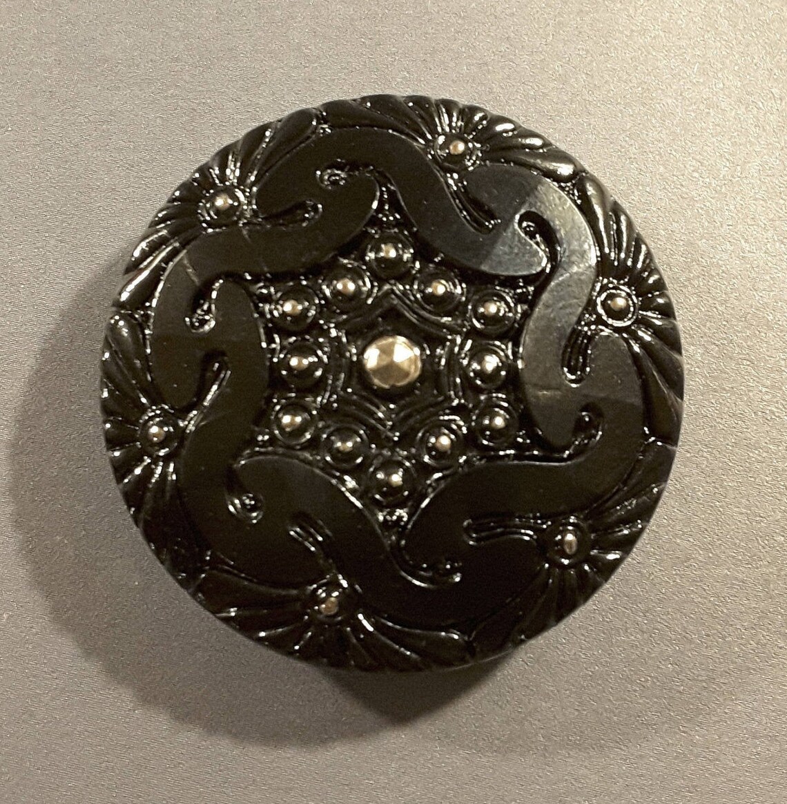 Vintage Very Large Czech Glass Button. - Etsy