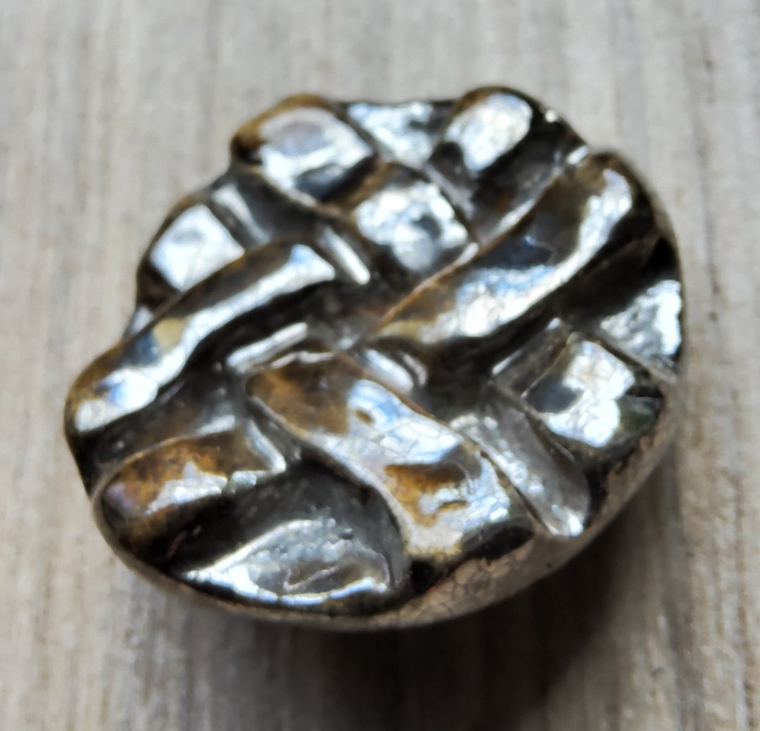 Vintage Large 1950's Hand Made Pottery Lattice Button. - Etsy