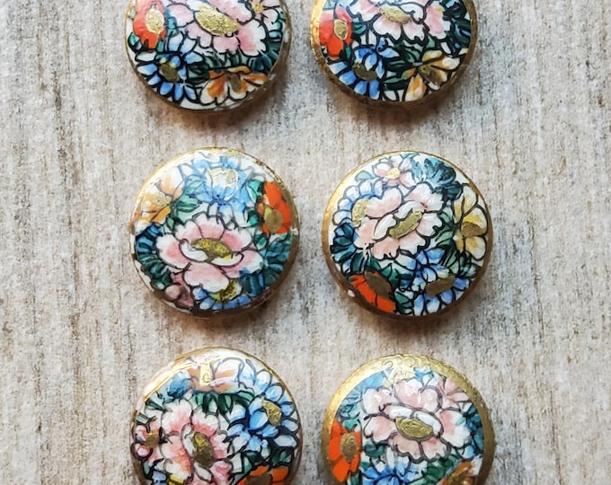 Vintage Boxed Set of Six Small Hand Painted Satsuma Buttons. - Etsy
